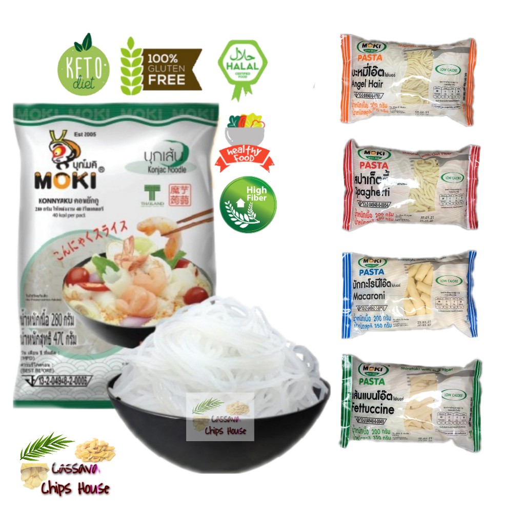 Moki Pasta/Konjac Noodles/Konjac Rice/Keto Noodles/Oat Fiber Pasta/Low Carb Noodles/Ketomee ...