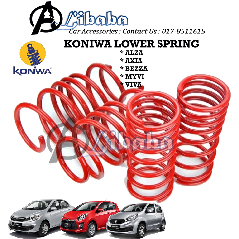 KONIWA PERODUA LOWER SPRING ALZA, AXIA, BEZZA, VIVA, MYVI | Shopee Malaysia