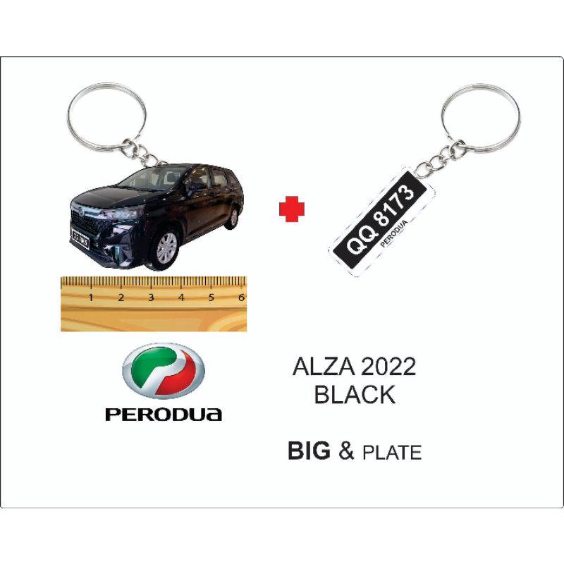 perodua alza black 2022 keychain 2d | Shopee Malaysia