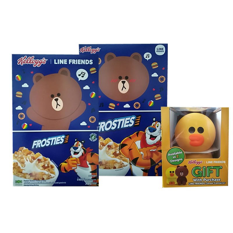 Kellogg's Line Friends combo ( 2 cereals + 1 container) | Shopee Malaysia