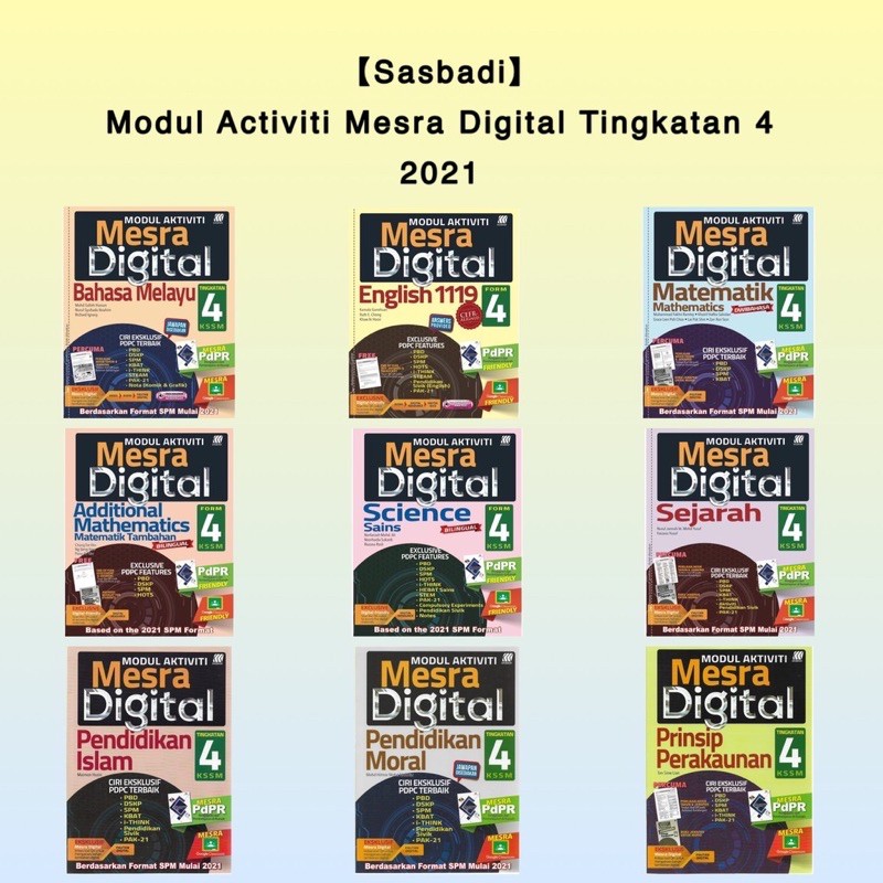 Buku Latihan Modul Activiti Mesra Digital Tingkatan 4 Kssm 2021 Mesra