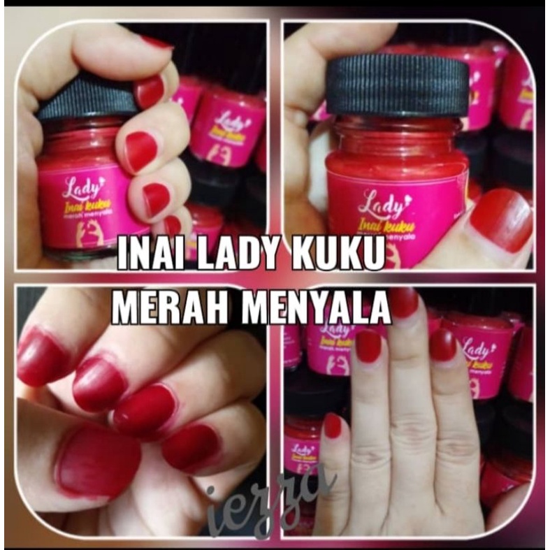 LADY INAI KUKU MERAH MENYALA PROMO EXTRA 5ML/INAI LOVE EDITION | Shopee ...