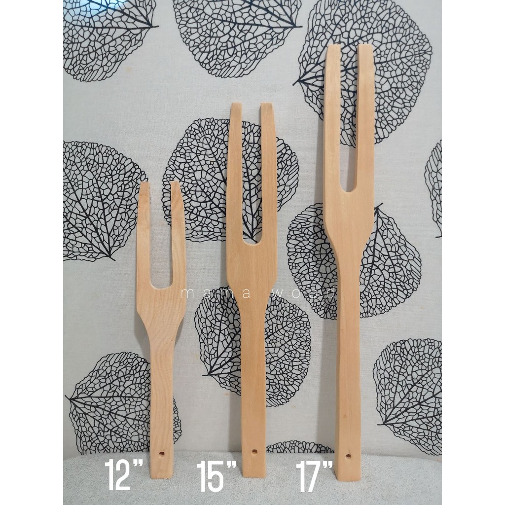 Fork Paddle 12” / 15” / 17” Sudip Kayu 2 Mata | Shopee Malaysia