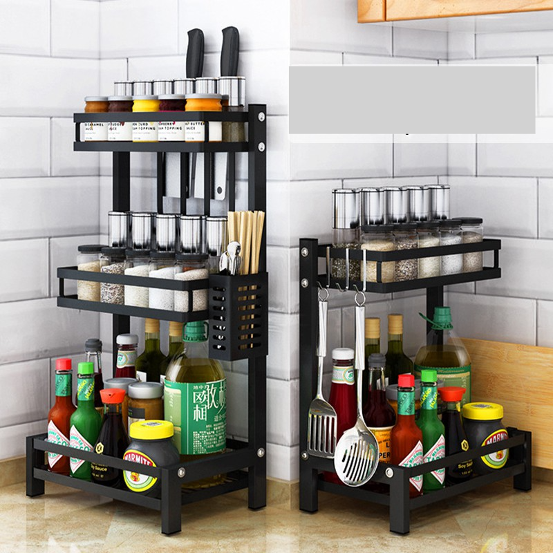 Rak Dapur Kitchen Spice Rack Stainless Steel Seasoning Storage Rak ...