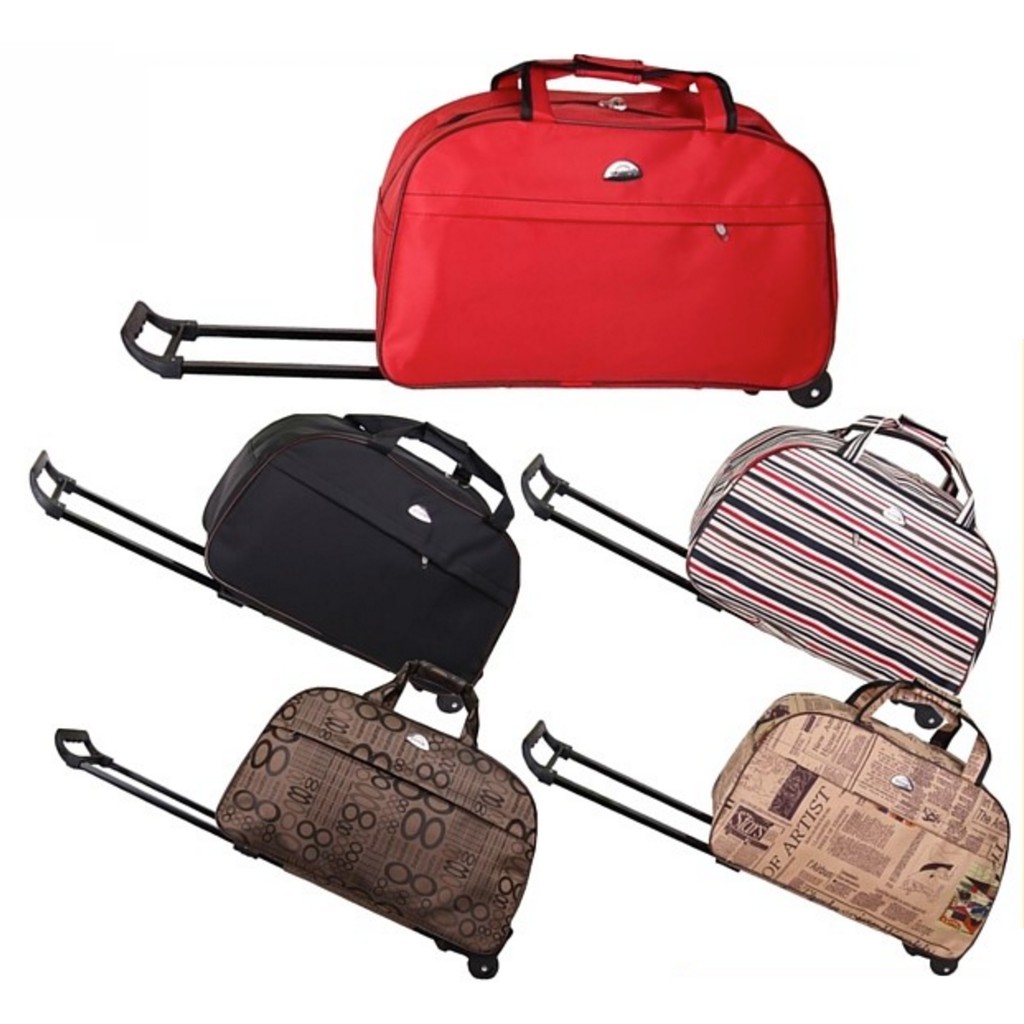 Large Capacity Duffel Travel Bag With Trolley - 2 colors | Shopee Malaysia