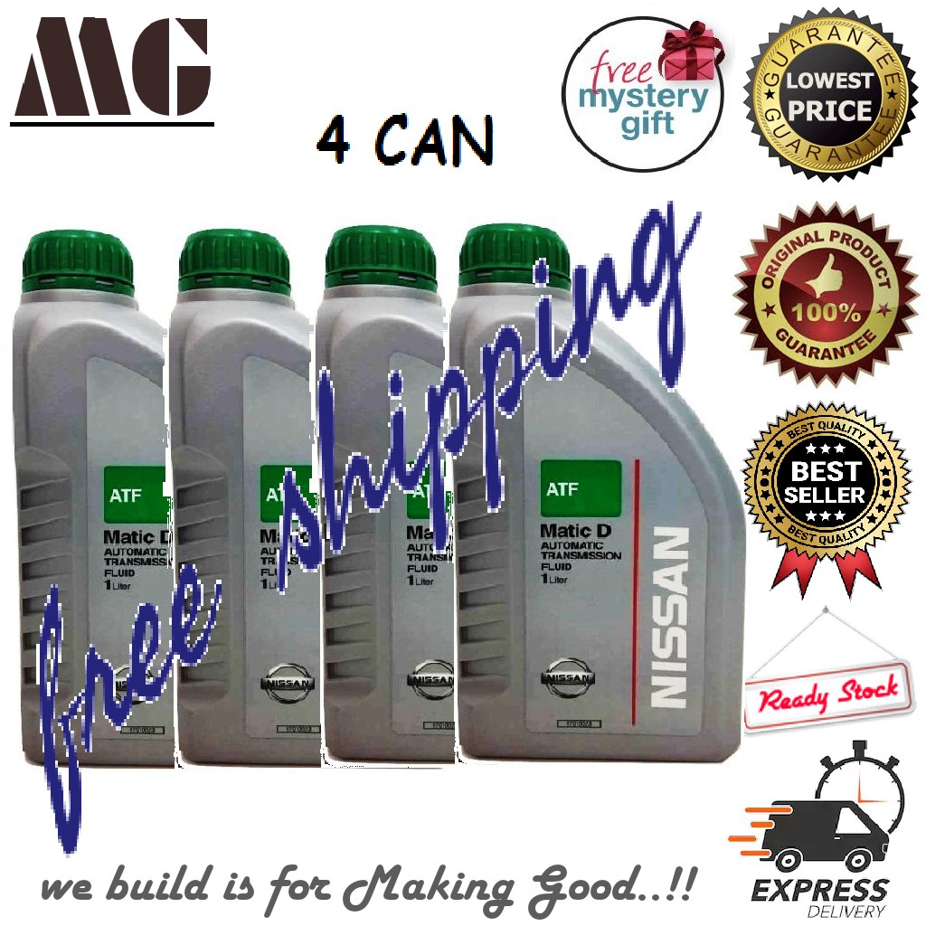 NISSAN ATF MATIC D 1L X 4 CAN AUTOMATIC TRANSMISSION FLUID ORIGINAL ...
