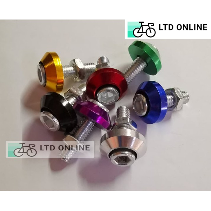 Universal Color Alloy Screw Nut License Number Plate Cover Set Cowling ...