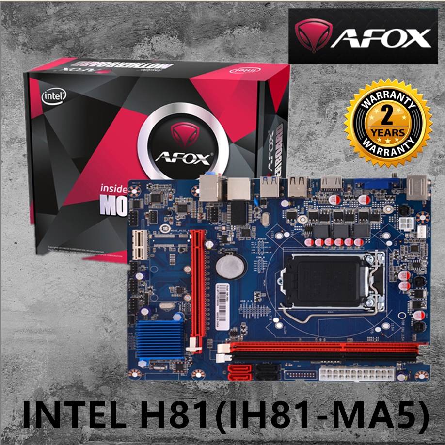 AFOX IH81-MA5 MATX Motherboard Intel H81 LGA 1150 ( Support 4th Gen ...