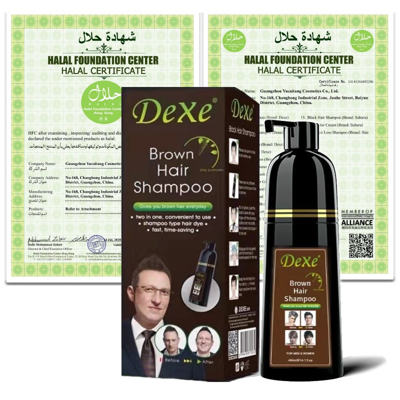 DEXE Black/Brown Hair Dye Hair Color Shampoo 400ml Bottle | Shopee Malaysia