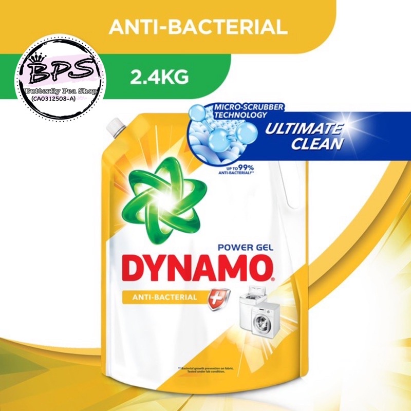 Dynamo Antibacterial Concentrated Power Gel Liquid Detergent Refill 2 ...