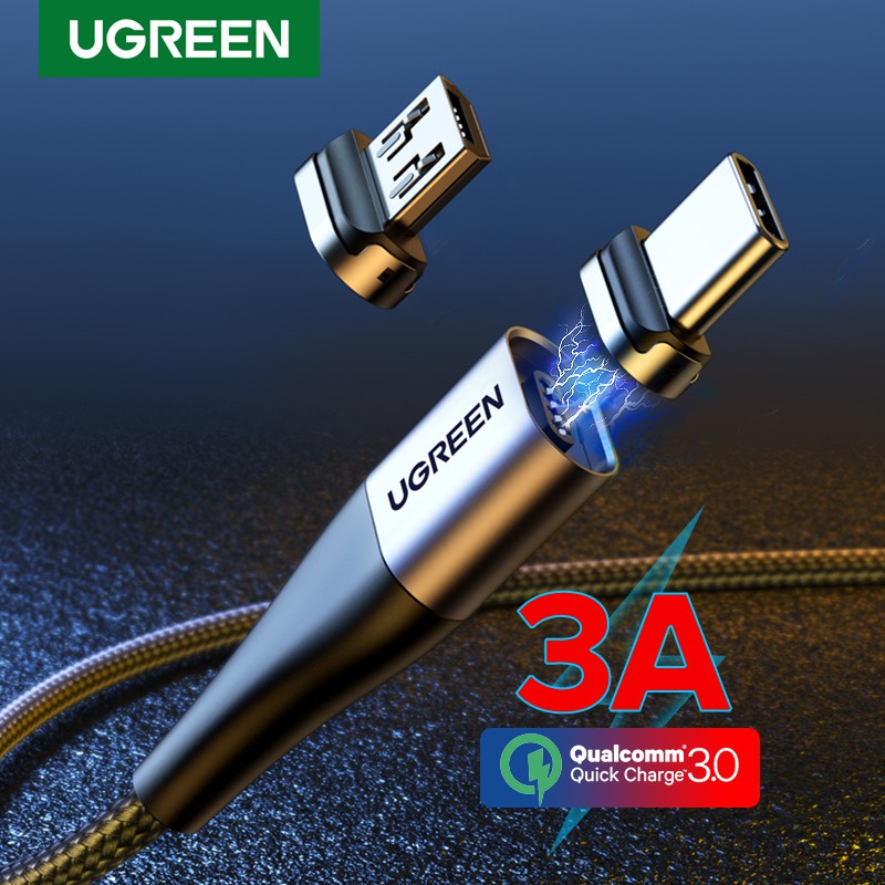 Ugreen Magnetic Type C Cable 3A Fast Micro USB Charging Data Cable for ...
