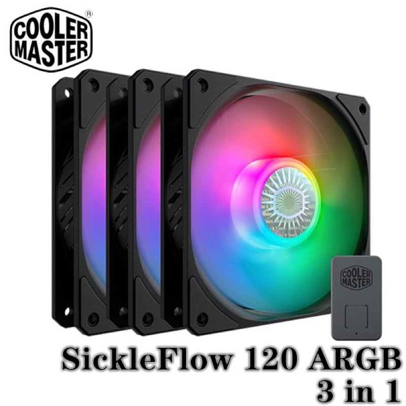 {ReadyStock} CoolerMaster SickleFlow 120 ARGB 3in1 12cm Black CASING ...