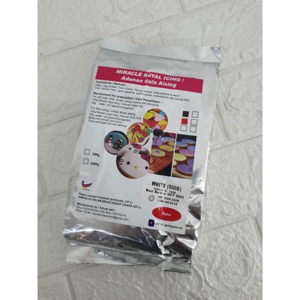 MYICE Miracle Royal Icing /Adunan Gula Aising (White) 500gm | Shopee ...