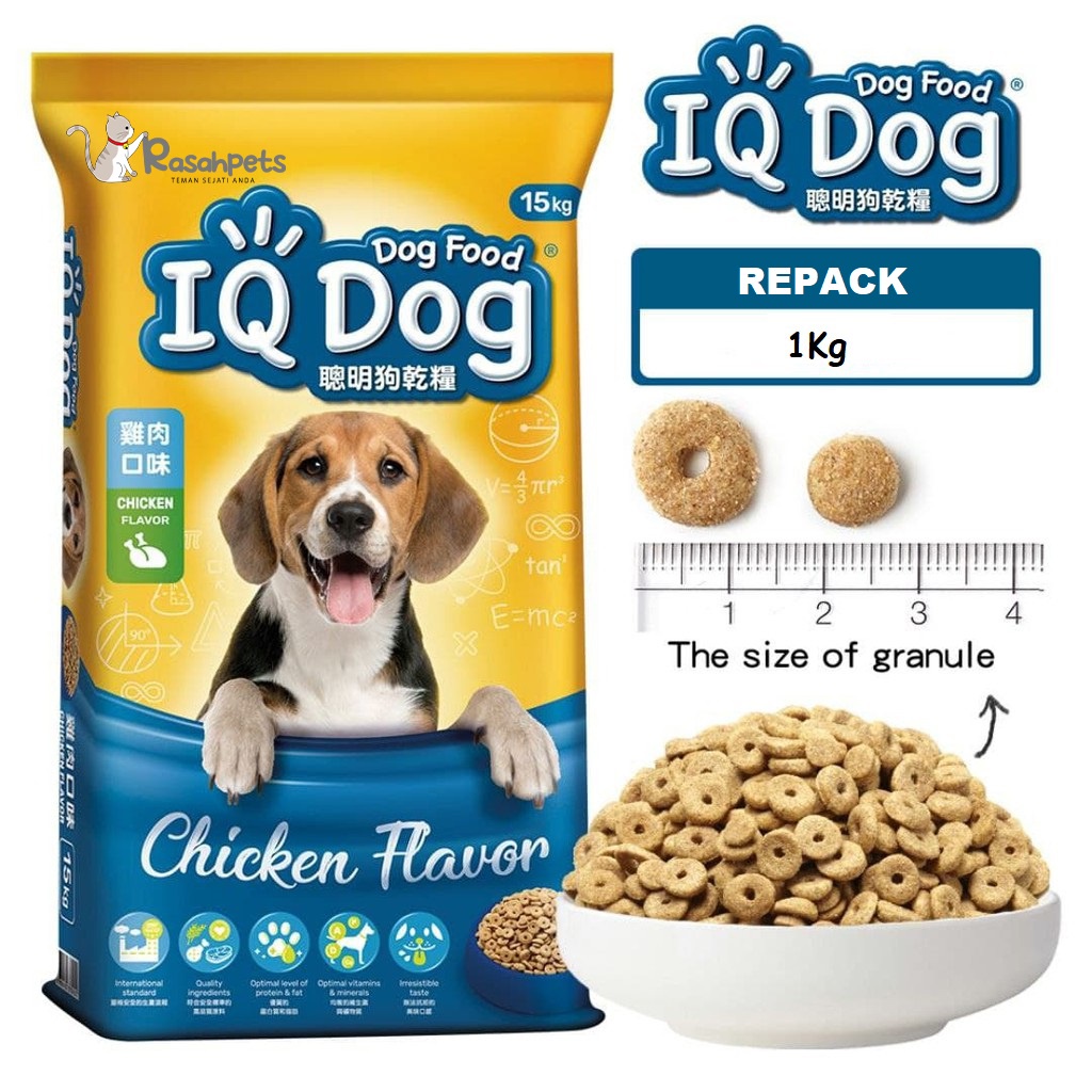 IQ Dog Food Makanan IQ Dog Chicken/ Beef /Lamb Repack 1kg | Shopee Malaysia