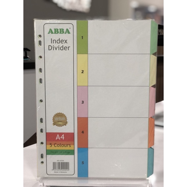 A4 Colour Paper Index Divider 5 Colour - 50pcs/pack | Shopee Malaysia