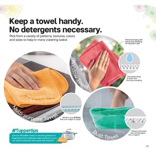 READY STOCK Tupperware Microfiber Set ( Dust Towel + Multi-purpose ...