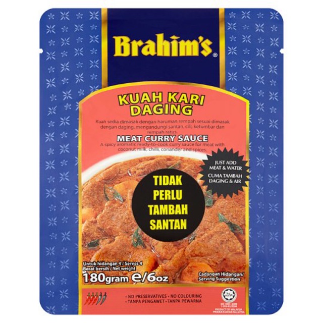 Brahim's Meat Curry Sauce 180g | Shopee Malaysia