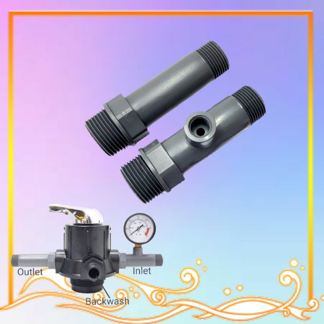 Inlet & Outlet PVC Connector Set For MPV Water Filter For Outdoor Sand ...