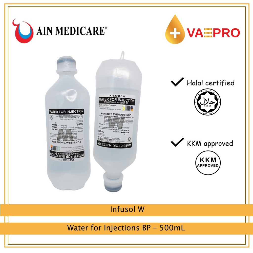 Infusol W - Water for Injections BP 500mL | Shopee Malaysia