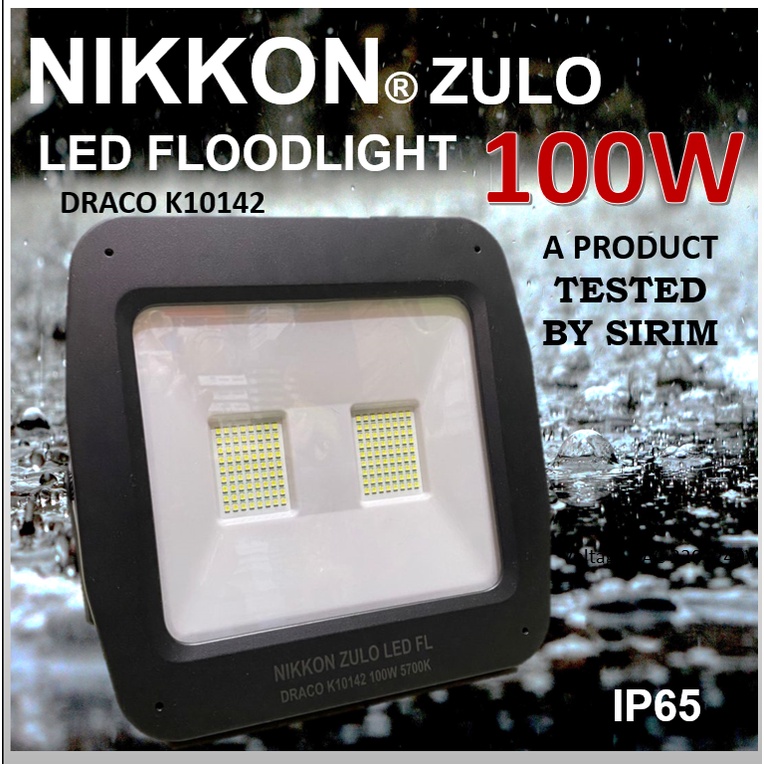 NIKKON 100W Draco Zulo K10142 LED FloodLight Spot light outdoor Waterproof (DAYLIGHT) | Shopee ...
