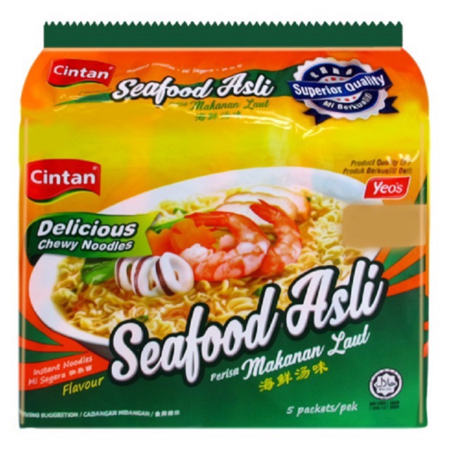 Cintan Instant Noodles Seafood Asli 76gx5 | Shopee Malaysia