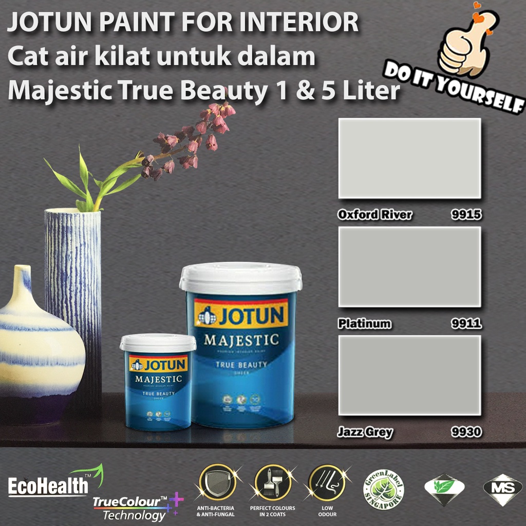 Jotun Majestic True Beauty Collection 5 Liter Chi 7236 / Skylight 1624 ...