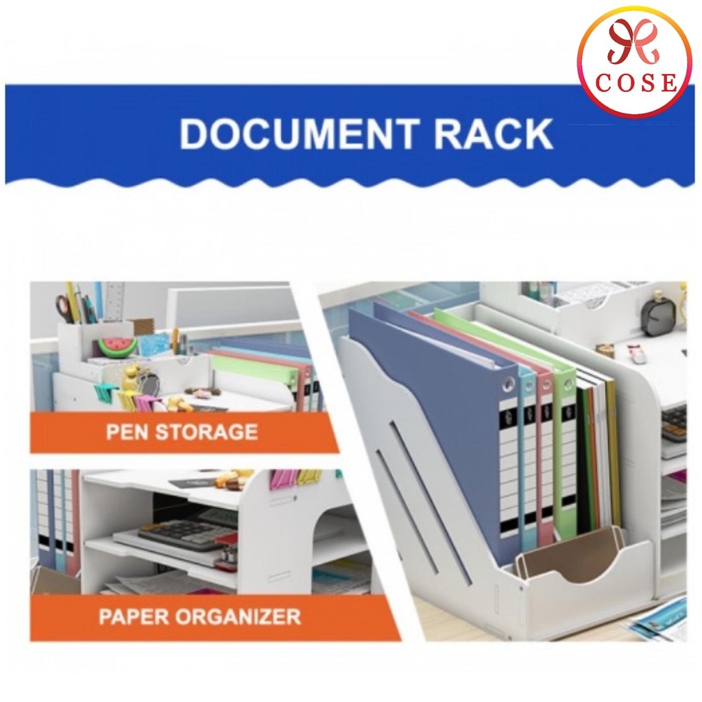 COSE Document Rack Office Table Storage File Organizer Document Rak ...