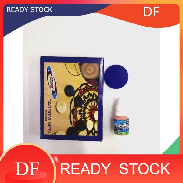 Carrom Men Set //quality wood +striker+disco powder// carrom men kayu ...