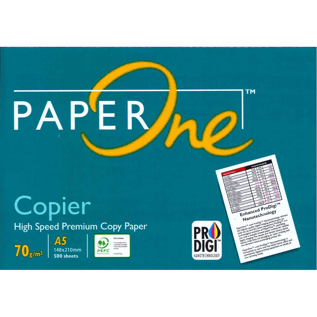 Paper One ( A5 size ) White Paper 70gsm 500's | Shopee Malaysia