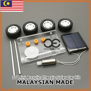 1V 80mA Solar Car Kit DIY Mini Solar Car Acrylic Chassis [Kereta Solar ...