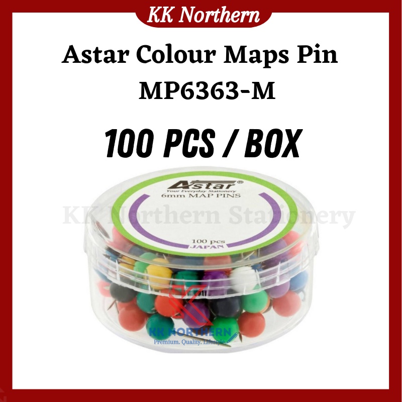 Astar Push Pin / Pin Thumb Thumbtack Board / Wall Studs/ Map Pins Paku ...