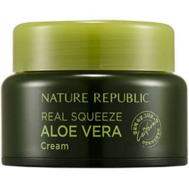 [ NATURE REPUBLIC ] REAL SQUEEZE ALOE VERA CREAM 50ML | Shopee Malaysia