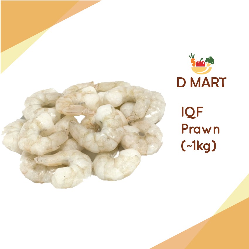 D mart - frozen seafood - iqf prawn / shrimp 51/60 – udang | BeeCost