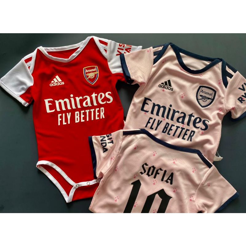 Arsenal Baby Romper ( Percuma Print Nama Nombor ) | Shopee Malaysia