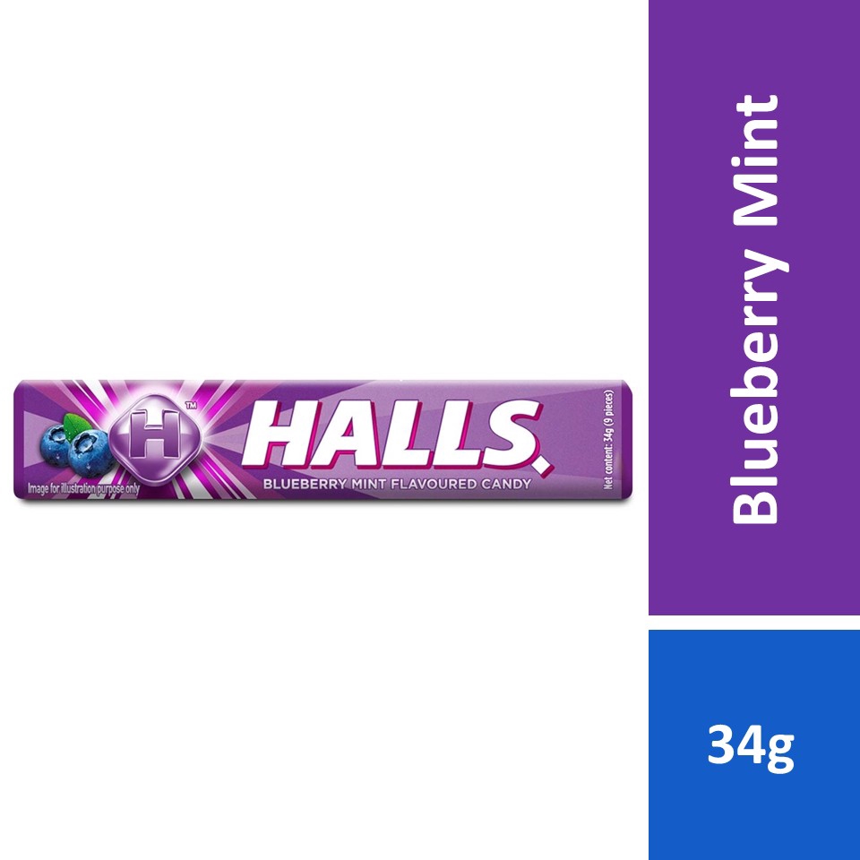 Halls Stick Candy Blueberry 34g | Shopee Malaysia