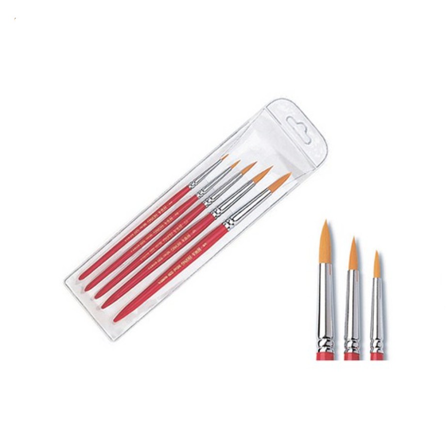 HWAHONG Artist Detail Paint Brushes Pointed Round Brush 320 1Set (5ea Brushes) | Shopee Malaysia