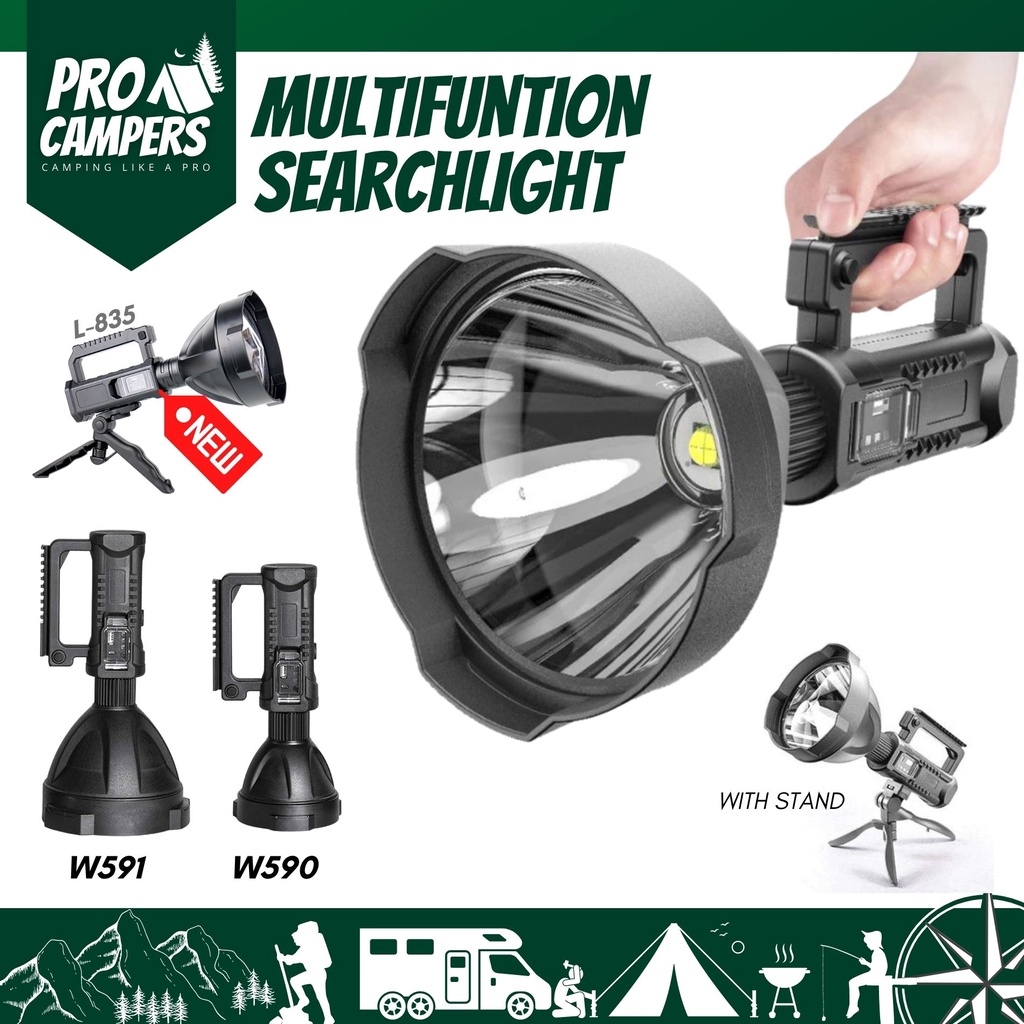 W590 / W591 / L-835 Multifunction Outdoor Floodlight Rechargeable ...