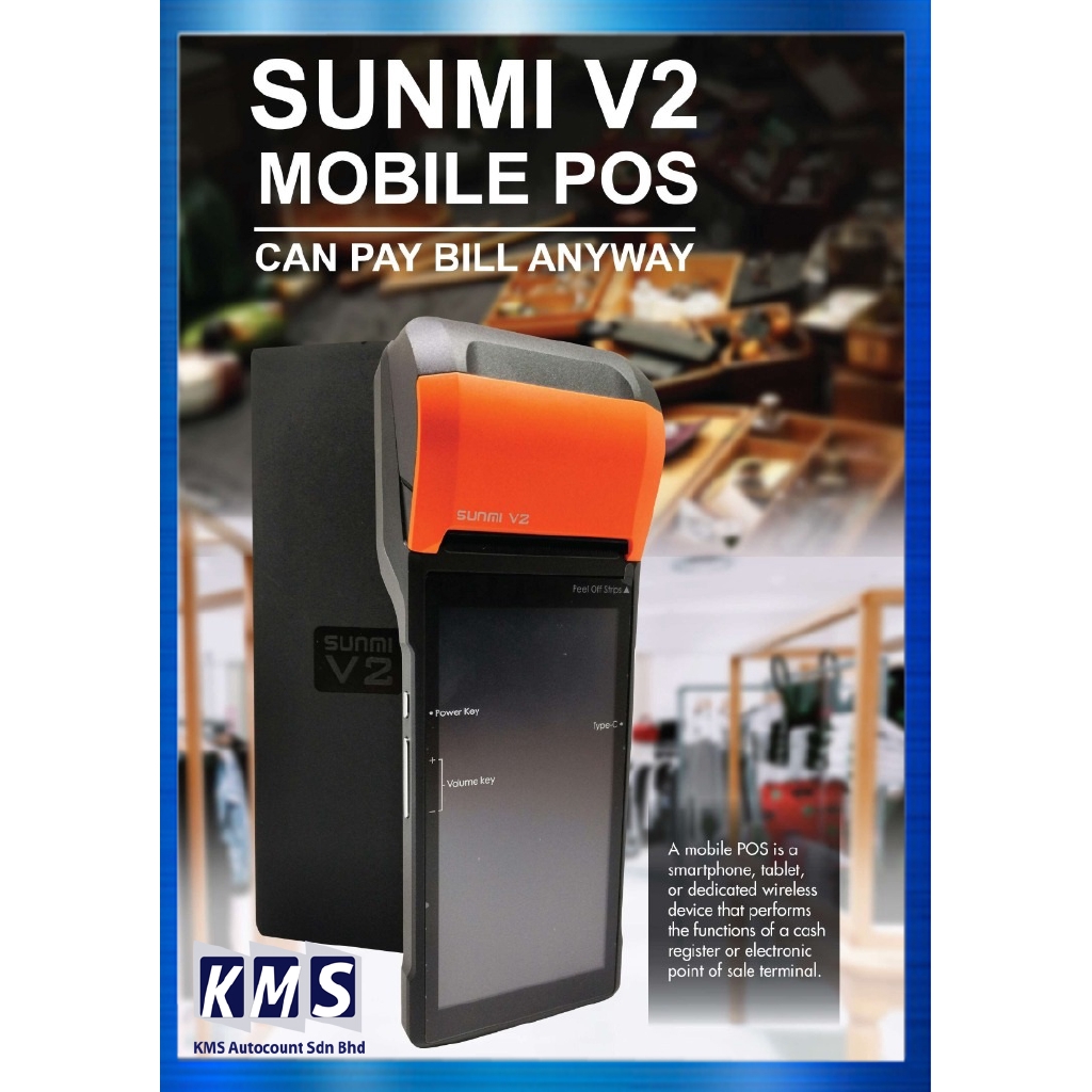 Portable Mobile Pos (Sunmi) MCV2 WITH Malaysia SIRIM | Shopee Malaysia
