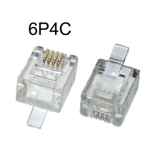 1 x 10 pcs RJ11 Plug Telephone Crystal Plug Connector 4P4C 6P2C 6P4C 6P6C | Shopee Malaysia