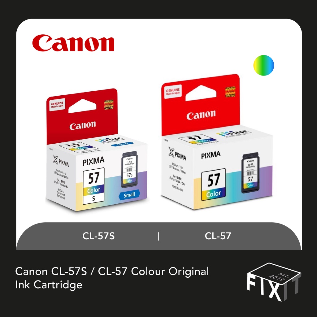 Canon CL57/CL57s Genuine Colour Ink Cartridge For Canon PiXMA E400/E410 ...