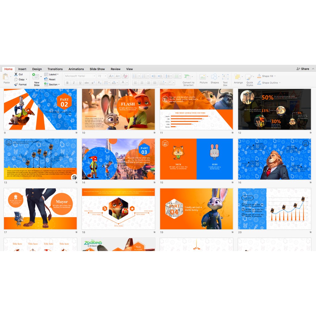 POWERPOINT ZOOTOPIA CHARACTER | EDITABLE EASY TO USE | Shopee Malaysia