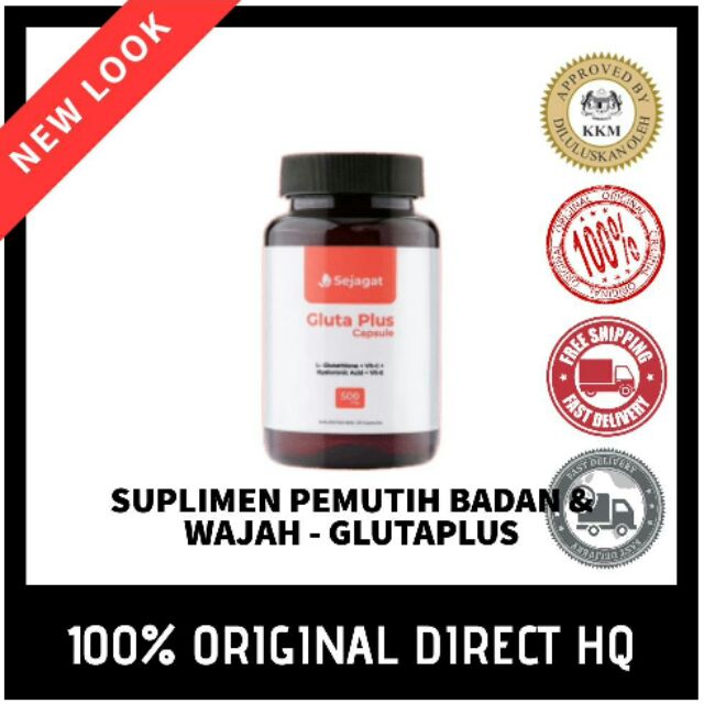 GLUTA PLUS NEW [100% ORIGINAL HQ] - WAJAH BARU GLUTACAPS [FREE POST ...