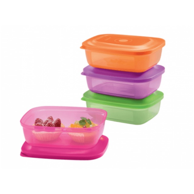 Ready Stock!! Tupperware Small Rectangular Saver (4) 500 ml | Shopee ...