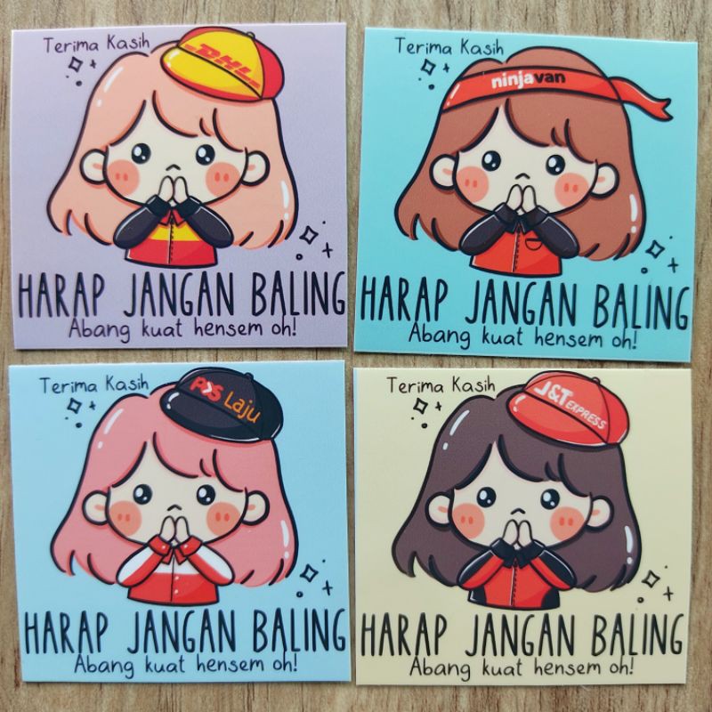 [40Pcs] Cute Fragile Sticker Label / Handle With Care / Do Not Bend ...