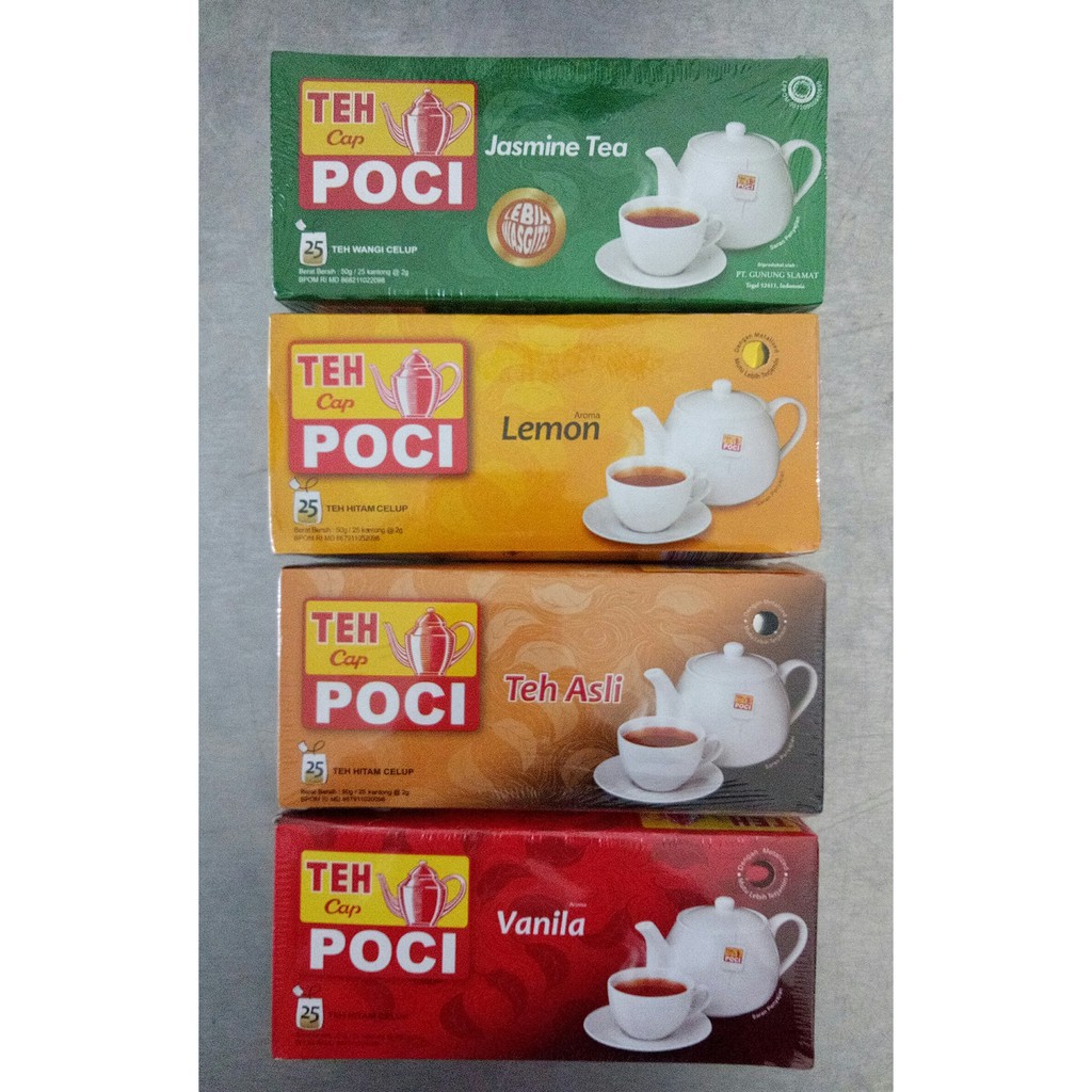 Teh Poci Celup isi 25 tea bag - perisa ( Asli , Jasmine , Lemon ...
