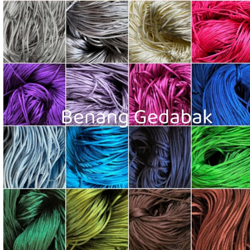 BENANG SATIN GEDABAK CHINESE KNOT YARN MACRAME CROCHET KNITTING BENANG ...