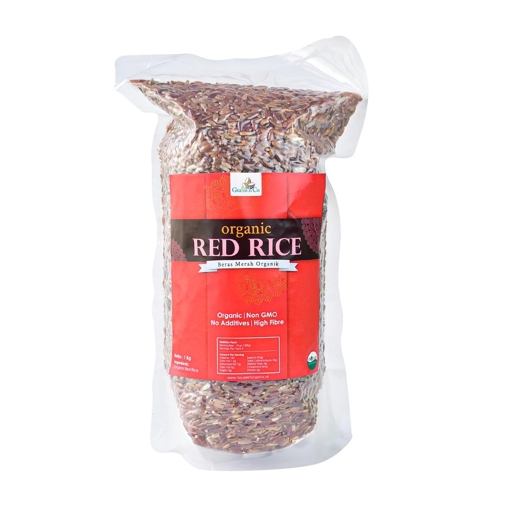 Grains n co organic red rice 1 kg | BeeCost
