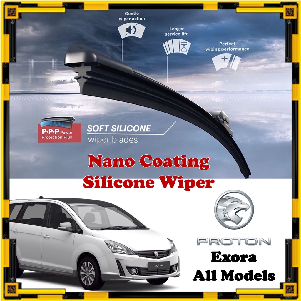 Proton Exora - Nano Coating Soft Silicone Car Wiper Blades - 1 Pair ...