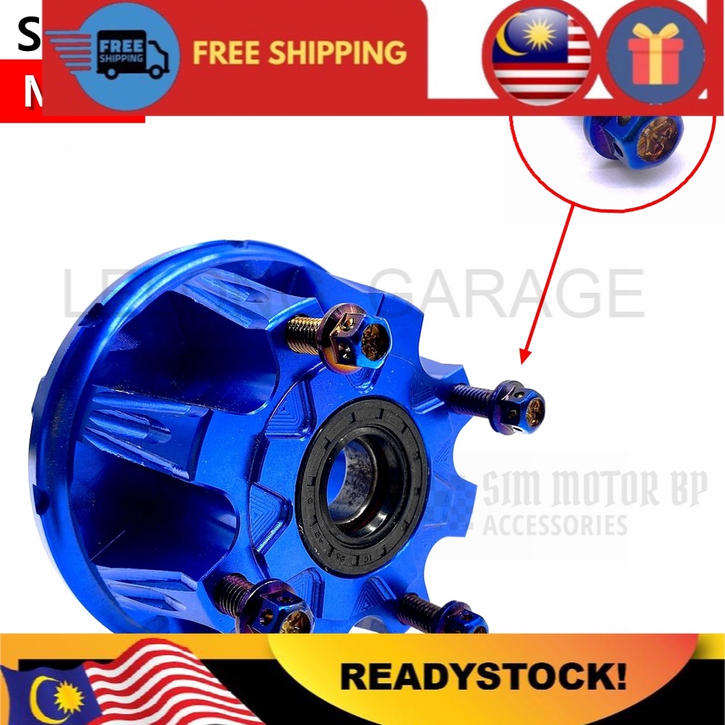 SCREW SPROCKET HUB M8 TITANIUM Y15 LC-135 Y15ZR Y125 LC135-5S SKRU ...