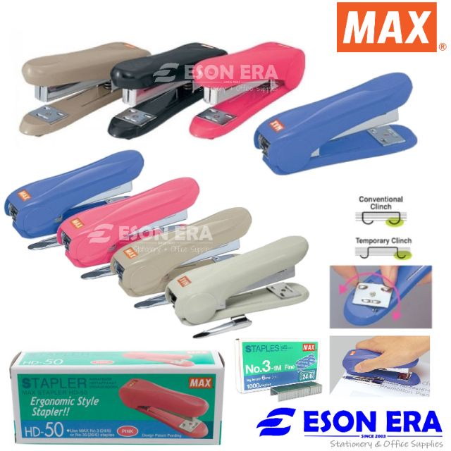 Max Stapler HD-50 / HD-50R Staples No.3 | Shopee Malaysia